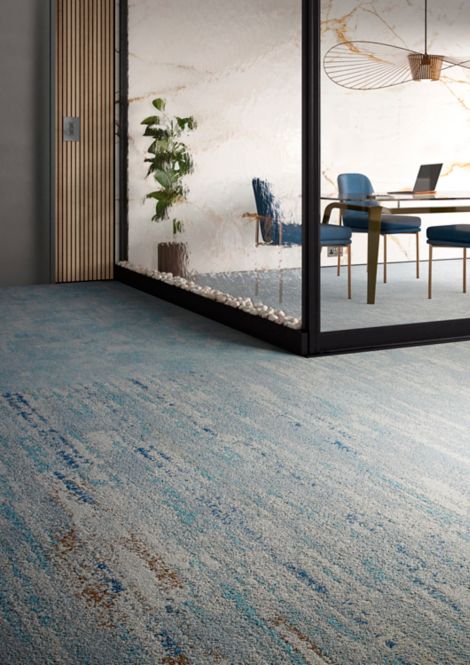 Undulating Water: Upon Common Ground Collection Carpet Tile by Interface